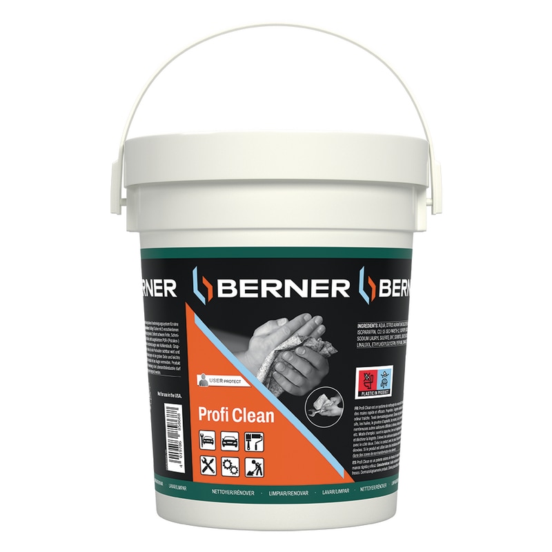 Lingettes nettoyantes pour les mains Profi Clean | Berner®
