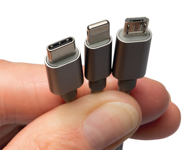 USB charging multicable 3 in 1 - Micro USB, Typ-C, Lightning | Berner®