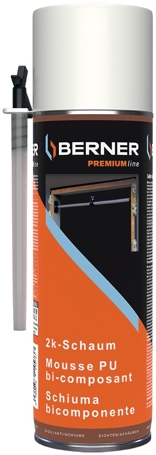 Mousse PU bi-composants, 400 ml, Aérosol | Berner®
