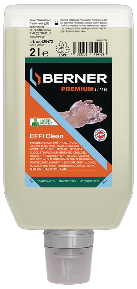 Nettoyant mains EFFI CLEAN Premium, vente pour professionnels | Berner®